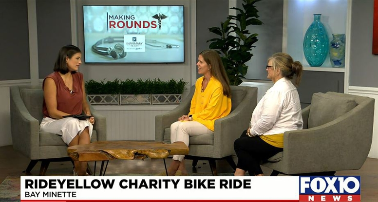 Making Rounds on Fox 10 News: 15th Annual RIDEYELLOW Charity Bike Ride