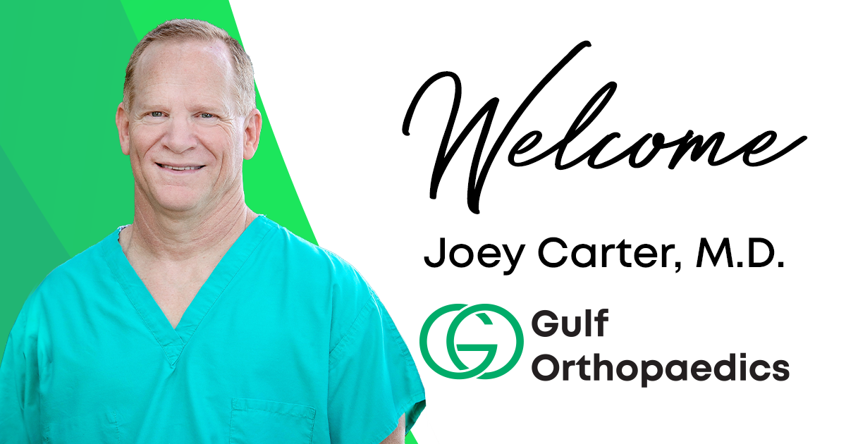 Gulf Orthopaedics welcomes Dr. Joey Carter, orthopaedic surgeon